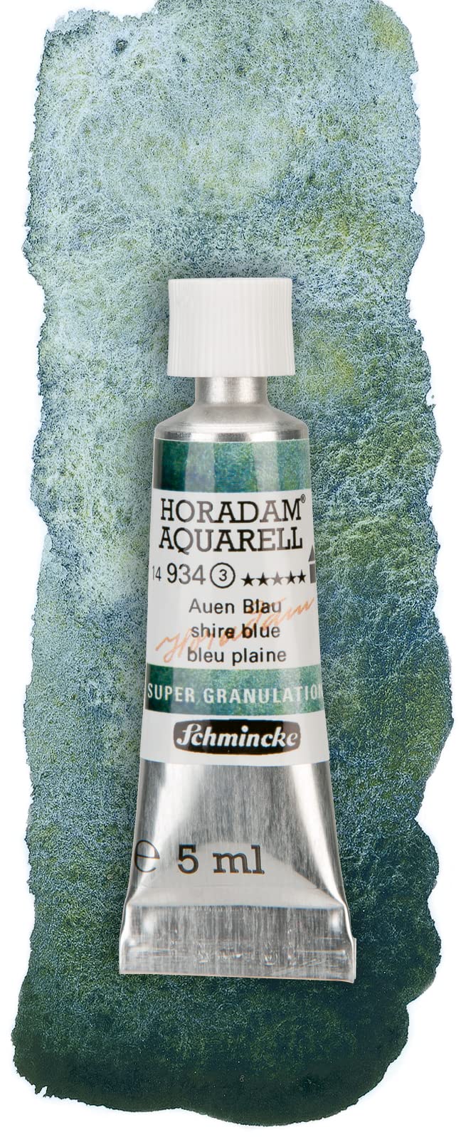 Schmincke - HORADAMĀ® AQUARELL, Super- Granulation Set Shire 5 x 5 ml tubes, 74 860 097, cardboard set, very strong granulating colors, finest, supergranulating watercolors