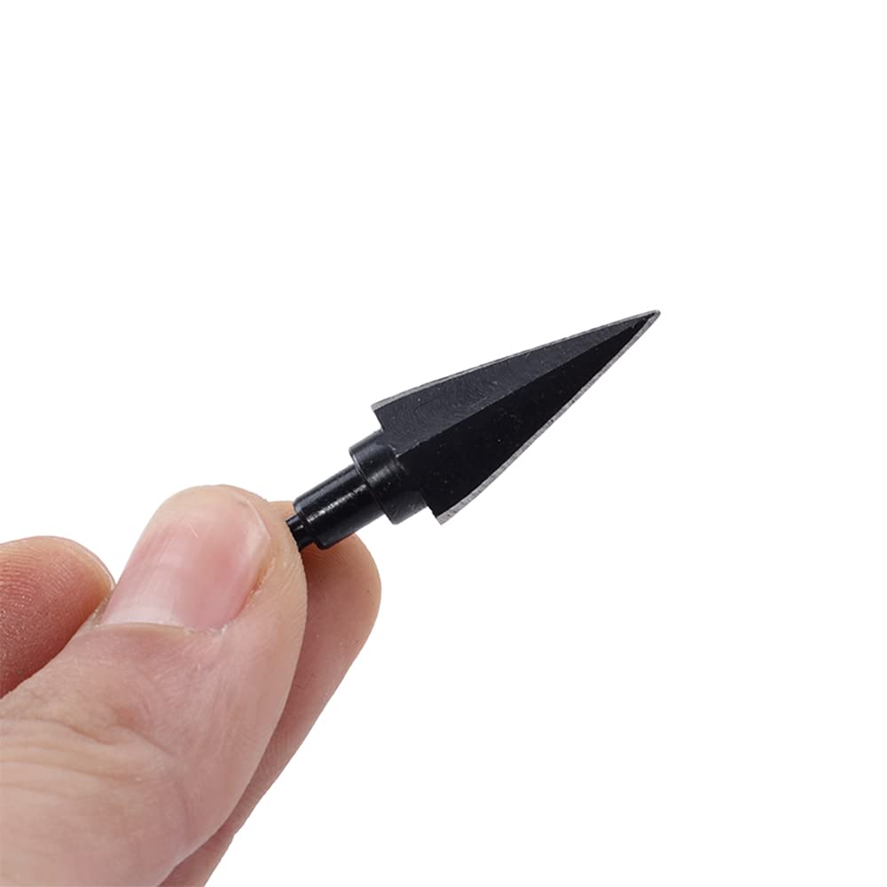 SOPOGER Archery Broadheads 125 Grain Traditional Hunting Broad Heads 3 Blades Screw-in Arrow Heads Arrow Tips for Compound Bow Recurve Bow (6 Pack) (100 Grain-A)