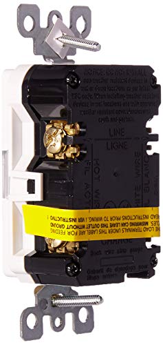 Leviton GFCI Outlet with Guidelight, 20 Amp, Self Test, Tamper-Resistant with LED Indicator Light, Replaces Plugged in Night Light, GFNL2-W, White