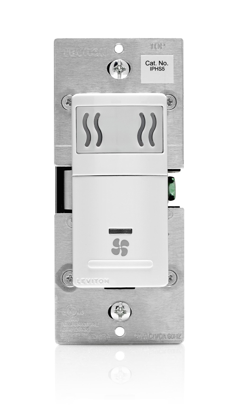 Leviton IPHS5-1LW Decora In-Wall Humidity Sensor & Fan Control , 3A, Single Pole, White