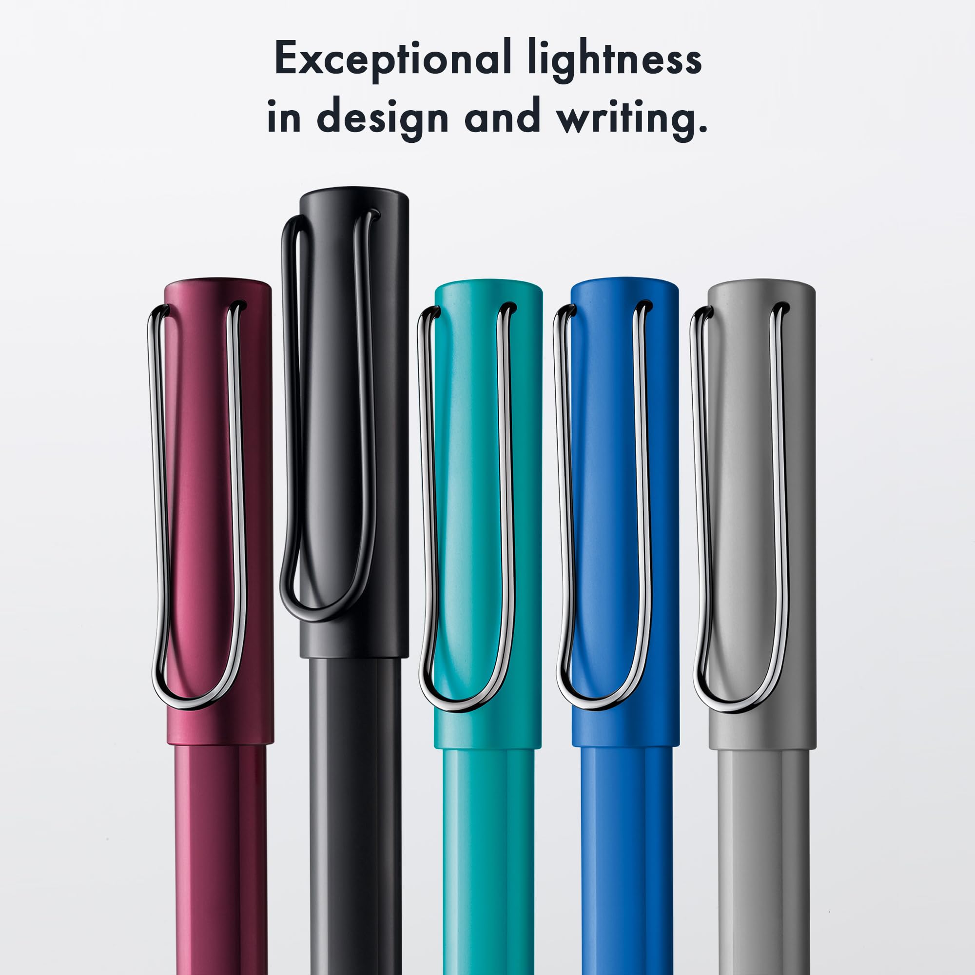 Lamy AL-star black purple - Rollerball Pen pen with transparent, ergonomic grip & line width M - lightweight aluminum body - including rollerball refill M 63 in black