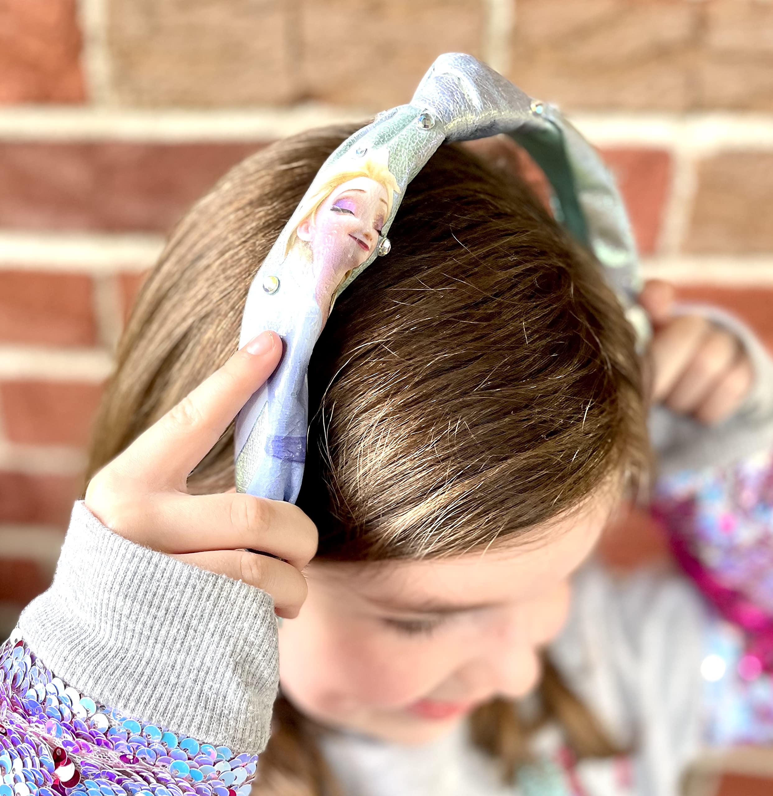 LUV HER Disney Frozen 2 Elsa Knot Headband with Diamond - Headbands For Girls - Hair Accessories For Her