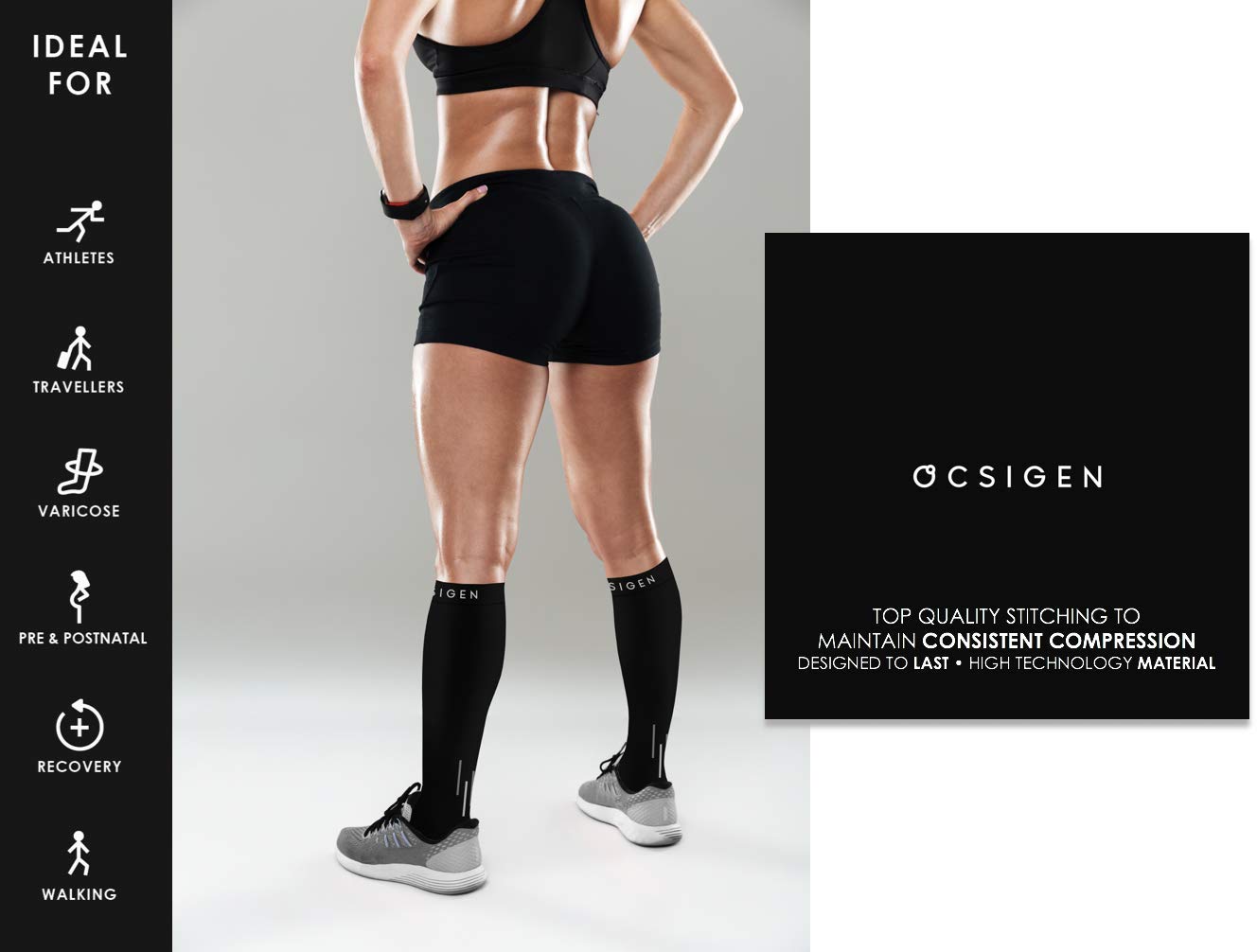 Ocsigen Compression Socks for Men and Women | Fitness, Circulation, Stamina