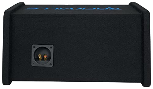 Rockville RV208P Dual 8" 800w Car Audio Subwoofers in Vented Sub Enclosure Box,Black