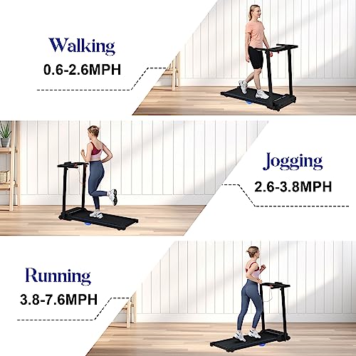 Merax Folding Treadmills for Home Electric Treadmill Workout Running Machine Exercise Equipment 2.5HP, Double Shock Absorption Walking Treadmill 12 Preset Programs Expertly Engineered Walking Pad