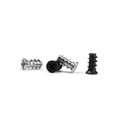 WAAZI Industrial Screws Black Silvery Flat Head Machine PC Case Cooling Fan Mount Screw Cross Recessed Computer Chassis Hard Disk Screw Bolt M5 (Color : 3, Size : 12MM (50PCS)_M5 (Head 6MM))