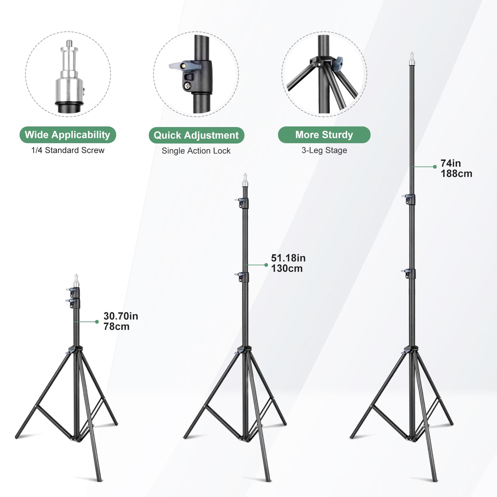 Nexiview Photography Umbrella Lighting Kit, 2 Pack 33" Soft White Reflector for Camera Lighting, Continuous Studio Lighting for Video Recording, Portrait Shooting