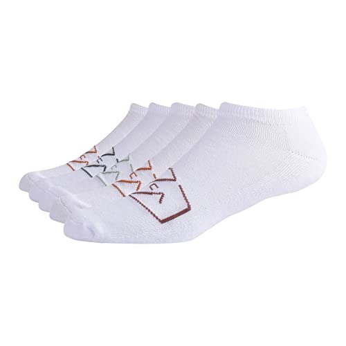 RVCA Men's Half Cushion Low Cut Socks, White, 10/13
