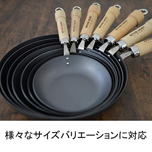 River Light Iron Frying Pan, Extreme Japan, 11.0 inches (28 cm), Induction Compatible, Made in Japan, Wok