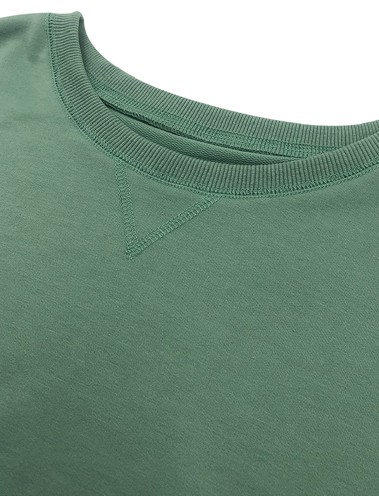 Orchidays Womens Casual Crewneck Sweatshirts Long Sleeve Cute Tunic Tops Loose Fitting Pullovers (Green,Large,Adult,Female,US,Alpha,Large,Regular,Regular)