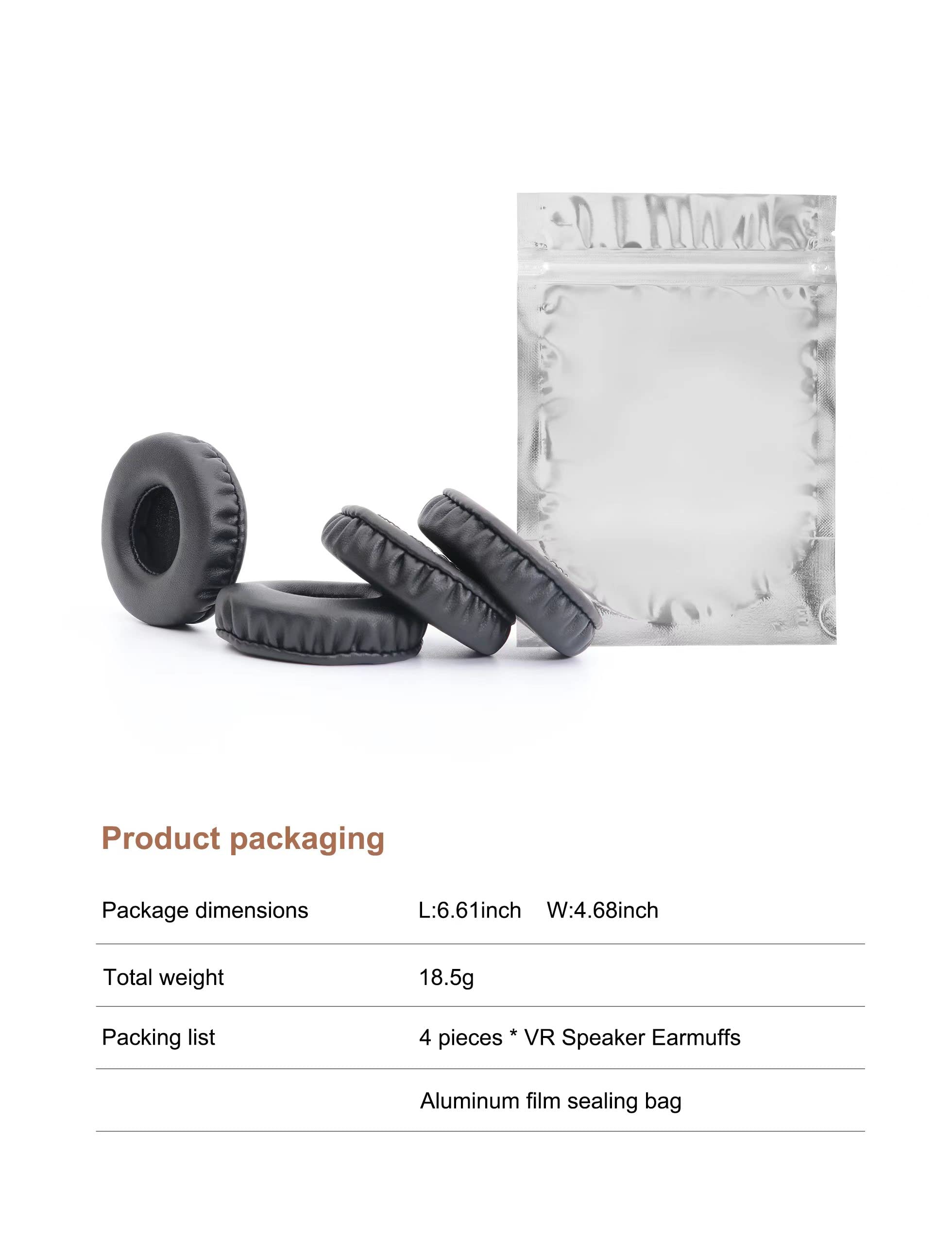 WYWY.Wide PU Leather Earmuffs Compatible with Valve Index VR Headset Speaker Earmuffs Protective Cover VR Earphone Cover