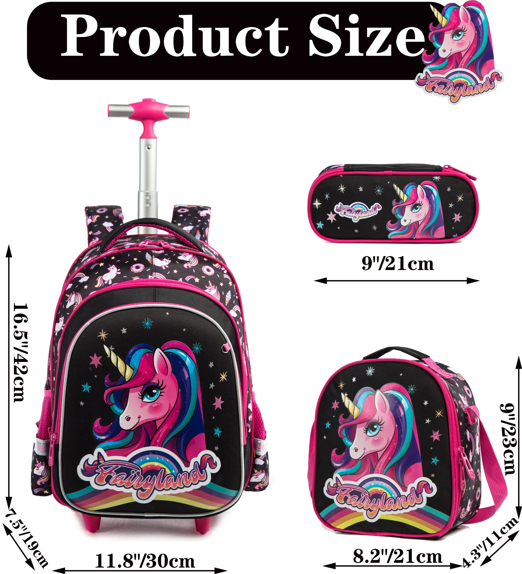 Meetbelify Kids Rolling Backpack with Wheels for Boys Rolling Backpacks with Lunch Box Set for Elementary Student Trolley Trip Travel Suitcase Laptop Luggage for Boys Age 6-8