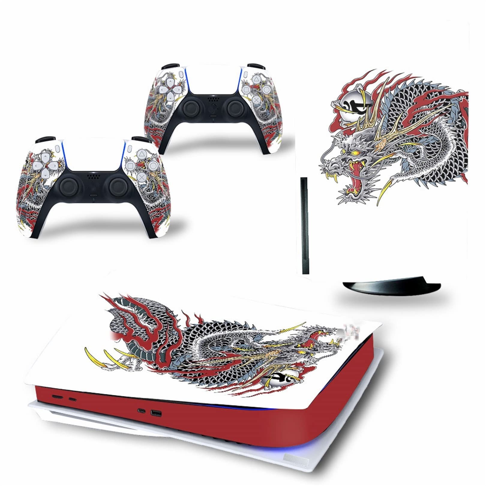 Top factory BUCEN for PS5 Skin Disc Edition & Digital Edition Console and Controller Vinyl Cover Skins Wraps Scratch Resistant, Compatible 30177 Anti Scratch (Size : Digital Edition)