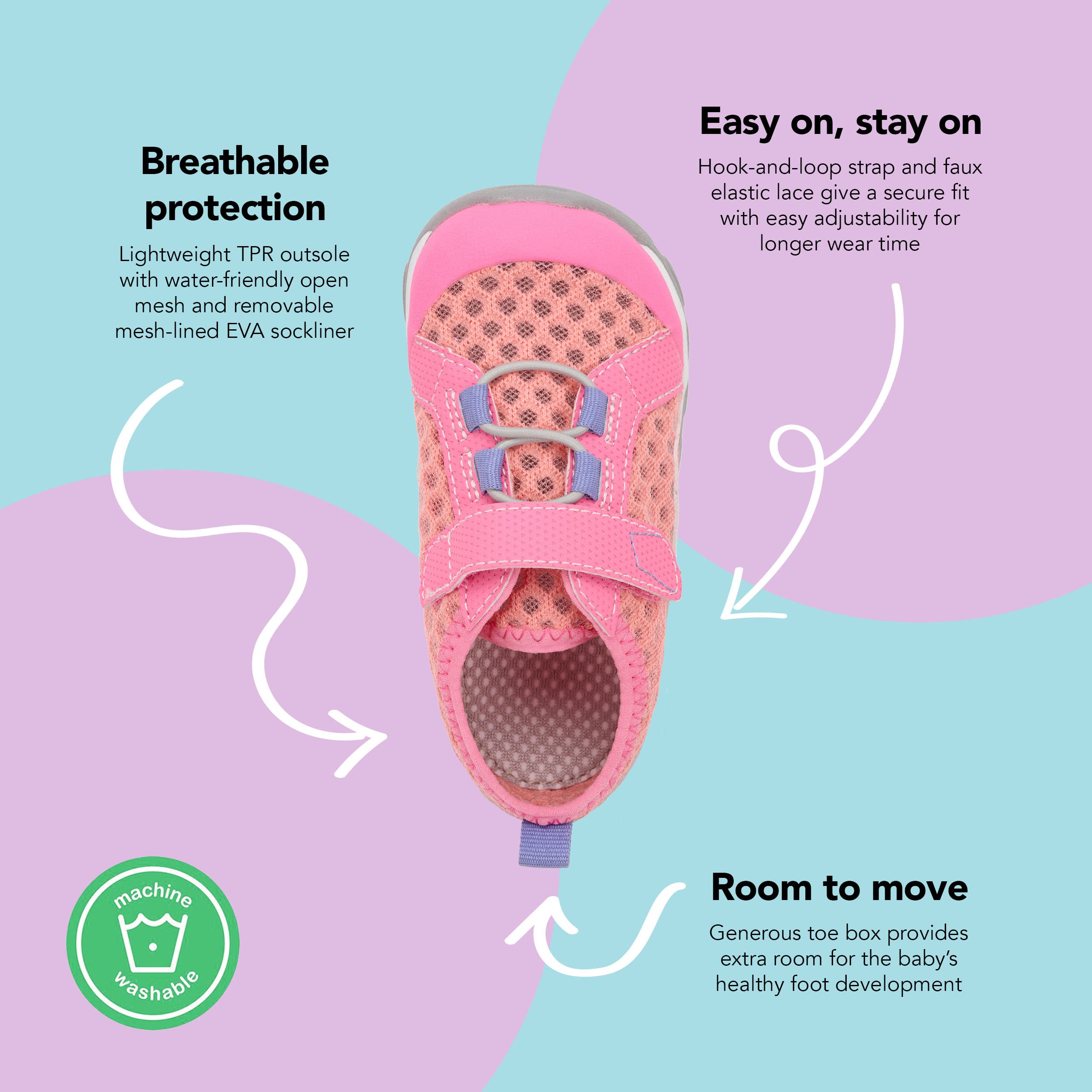 See Kai Run - Anker Water-Friendly Active Shoe for Little Kids, Coral/Multi, Little Kid 11