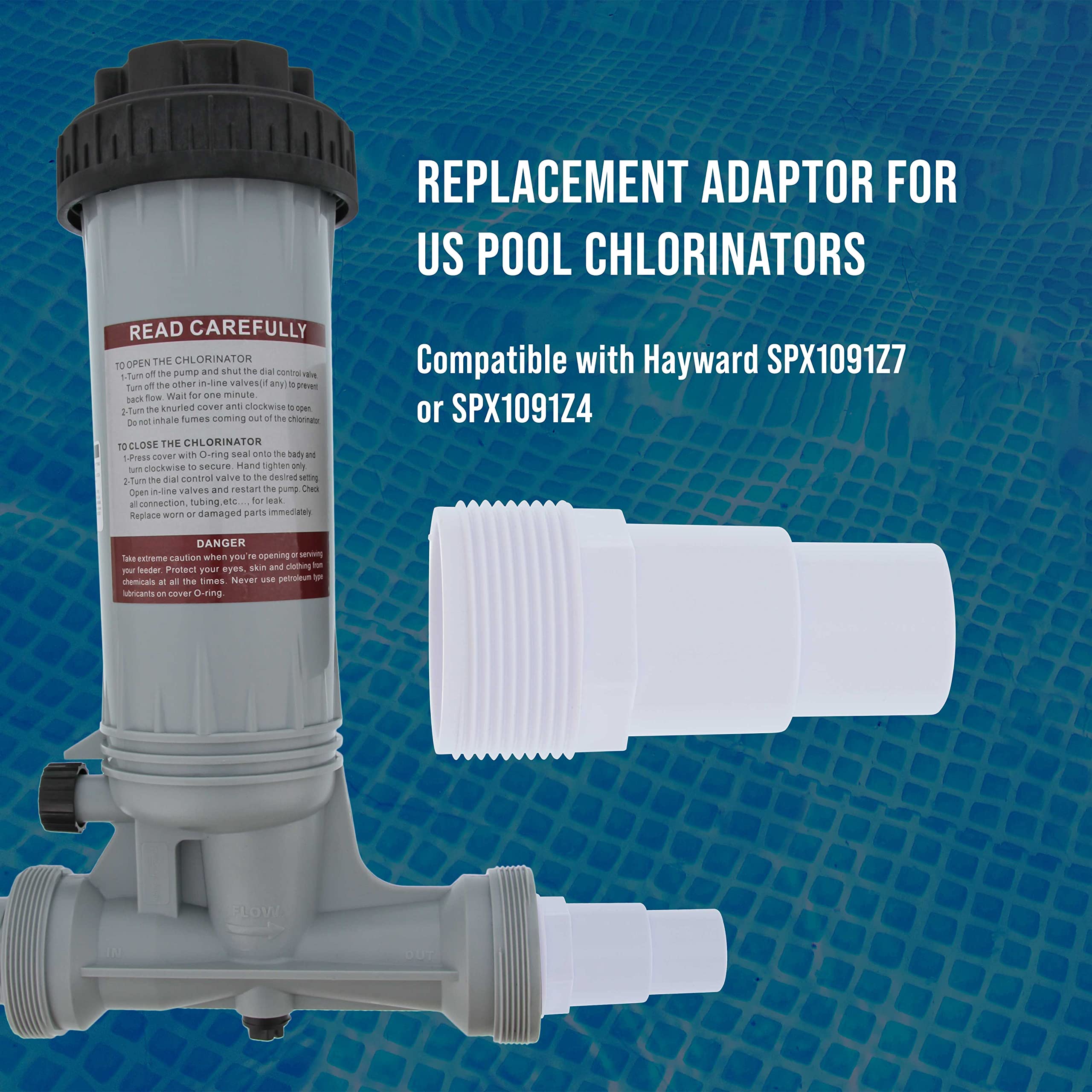 U.S. Pool Supply Replacement Universal Combo Hose Adapter, 1-1/4" or 1-1/2", 3 Pack - Fits Above-Ground Pool Pump, Filter, Skimmer - Compatible with Hayward SPX1091Z7 or SPX1091Z4, Swimming Pool