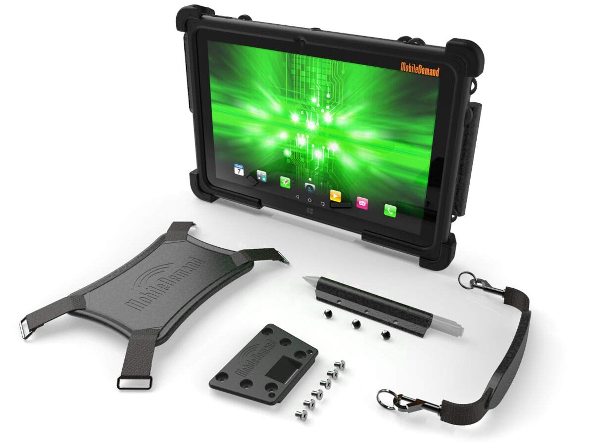 MobileDemand Flex 10A Android 9.0 Pie Rugged Touchscreen Tablet with Keyboard – Ultra Lightweight – 10.1-in Display, GMS Certified, 6000mAH Battery, Quad-Core – Enterprise Mobile Field Work