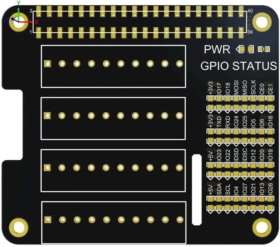 MakerFocus GPIO Expansion Board for Raspberry Pi 4 Breakout GPIO Screw Terminal Hat Compatible with Raspberry Pi 4b 3b+ 3b 2b b+ Raspberry Pi Zero and Zero W