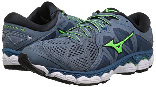 Mizuno mens Wave Sky 2 Running Shoe, Blue Mirage/Evening Blue, 8.5 US