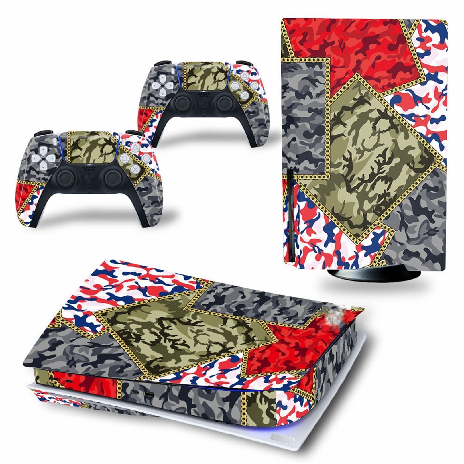 Top factory BUCEN for PS5 Skin Disc Edition & Digital Edition Console and Controller Vinyl Cover Skins Wraps Scratch Resistant, Compatible with for PS5 559314 Anti Scratch (Size : Disc Version)