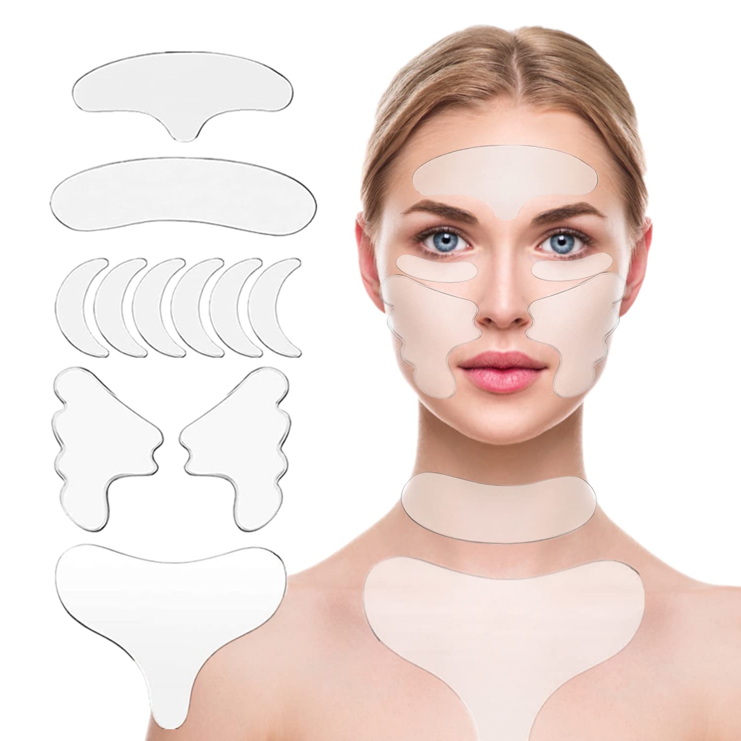 Yishqi Wrinkle Patches for Face Overnight, Anti-Wrinkle, Hypoallergenic, Smoothening, Softening