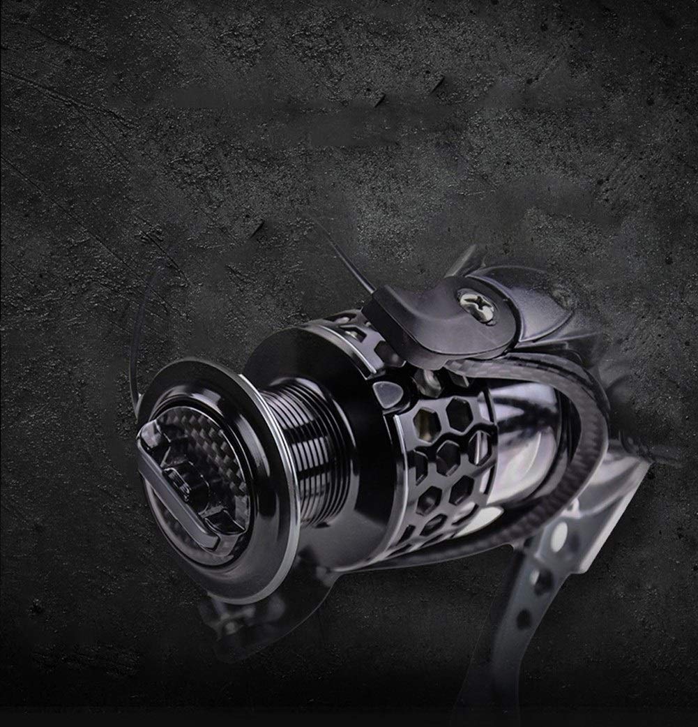 LLJPYX7L Spinning Reel for Beginners, 18 Stainless Steel Bearings, Lightweight All-Metal Design, 4.9:1/5.5:1 Gear Ratio, Interchangeable Left and Right (Color : 5000)