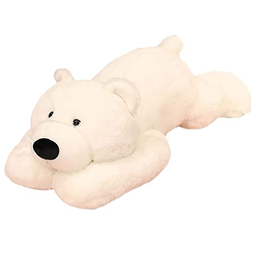 ronivia Weighted Stuffed Animals, 19.7" 3.3lbs Weighted Bear Stuffed Animal Toy Cute White Bear Plush Pillow Weighted Plush Animals Toy
