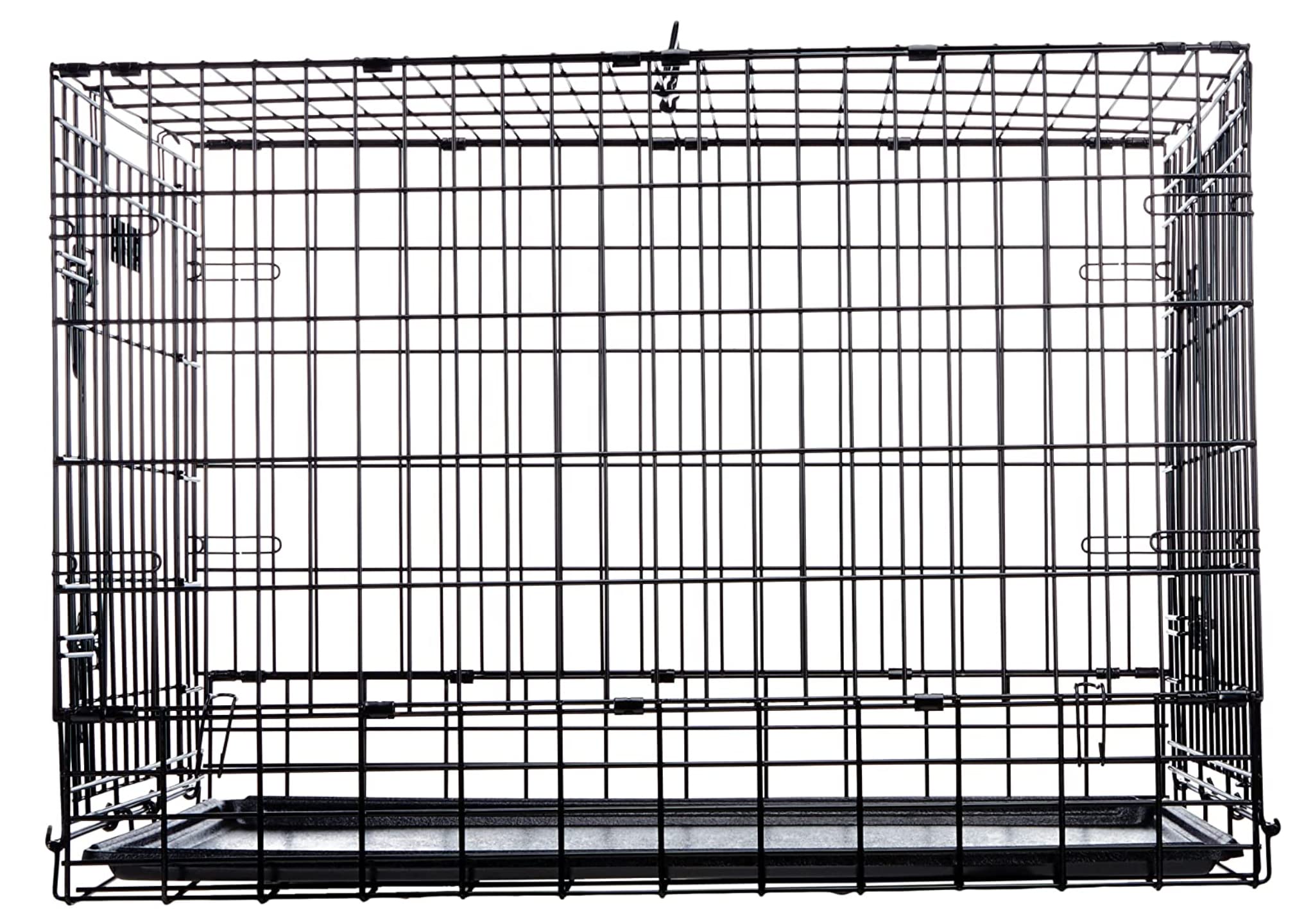 MidWest Homes for Pets Side-by-Side Double Door SUV Crate with Plastic Pan, 42-Inch by 21-Inch by 30-Inch