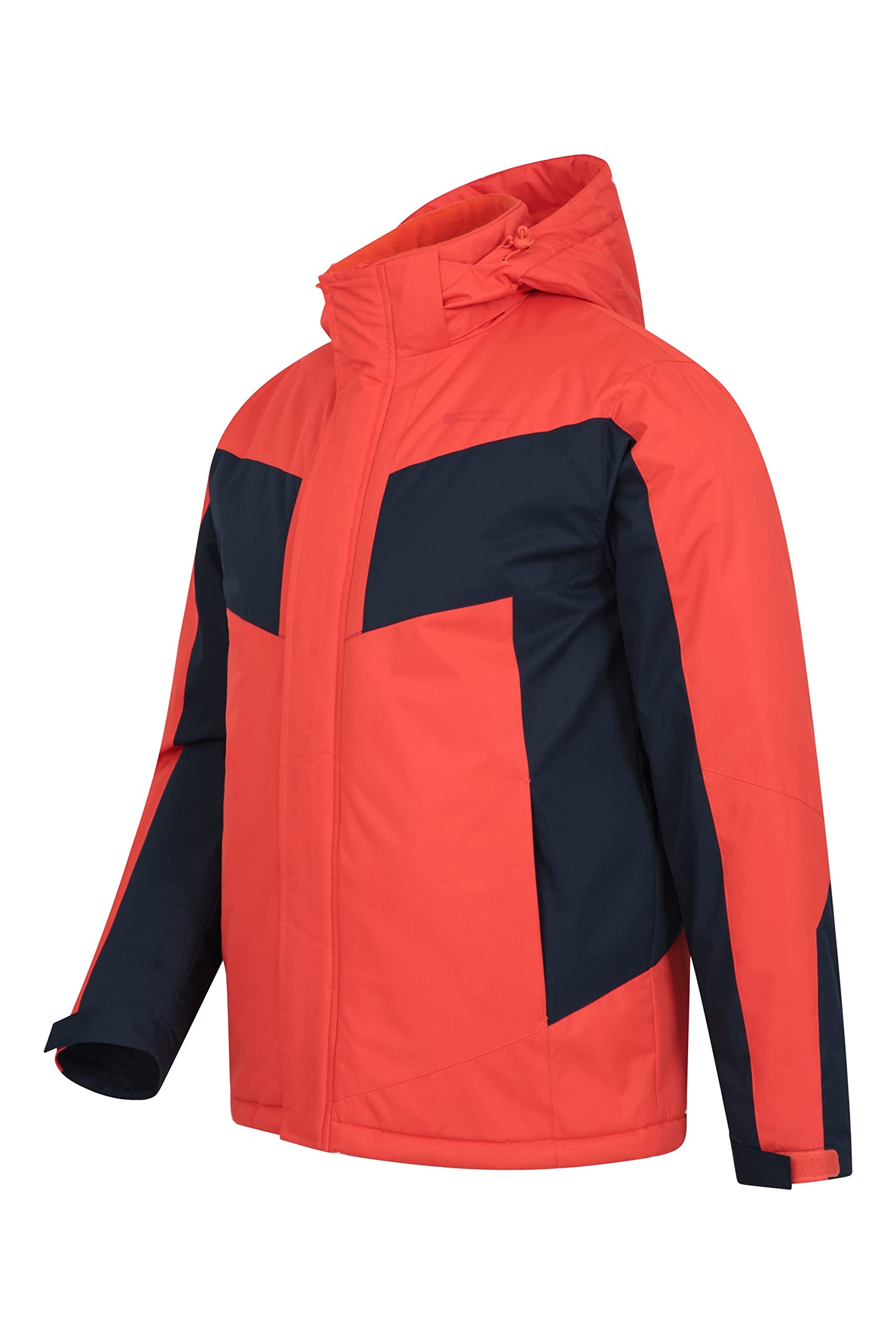 Mountain Warehouse Dusk Mens Ski Jacket - Water Resistant Winter Coat Bright Orange X-Large