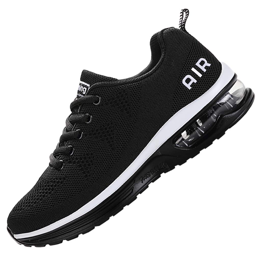 MEHOTO Mens Air Running Sneakers, Men Sport Fitness Gym Jogging Walking Lightweight Shoes, Color BlackWhite, Size 11