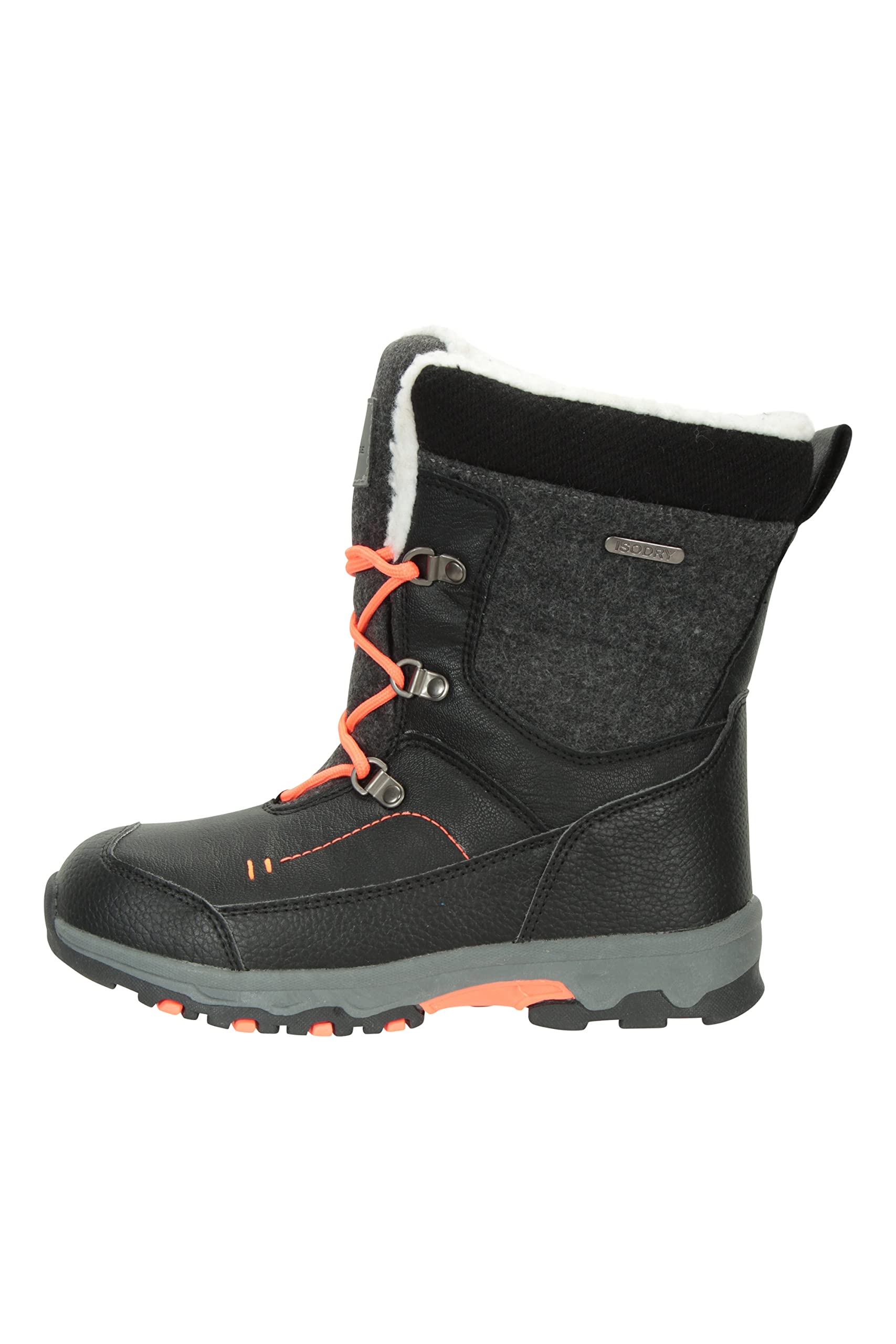 Mountain Warehouse Heavenly Kids Snowboots - Snowproof Winter Shoes Coral Kids Shoe Size 5 US