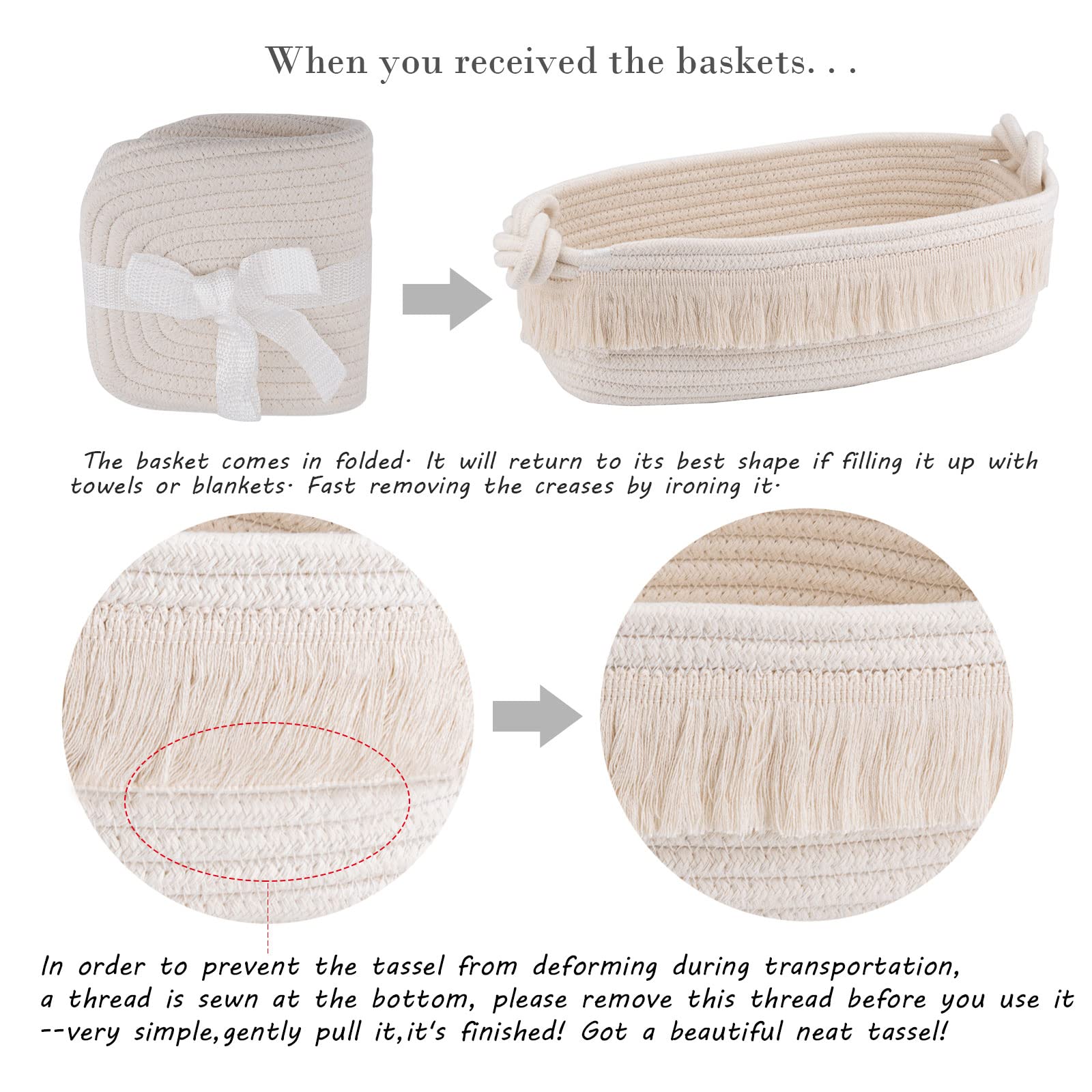 VAGRSS Toilet Basket ToiletTank Top Baskets for Bathroom Organizing,Small Basket with Handles for Nursery, Toys, Gift Baskets 1 Pack (White)