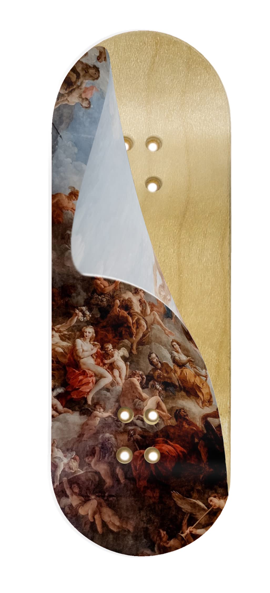 Teak Tuning Fingerboard Deck Graphic, Eusi Mentus" - Adhesive Graphics to Customize Your 32mm Fingerboard Deck - 110mm Long, 35mm Wide, 0.2mm Thick - Waterproof Vinyl - Includes Mini File