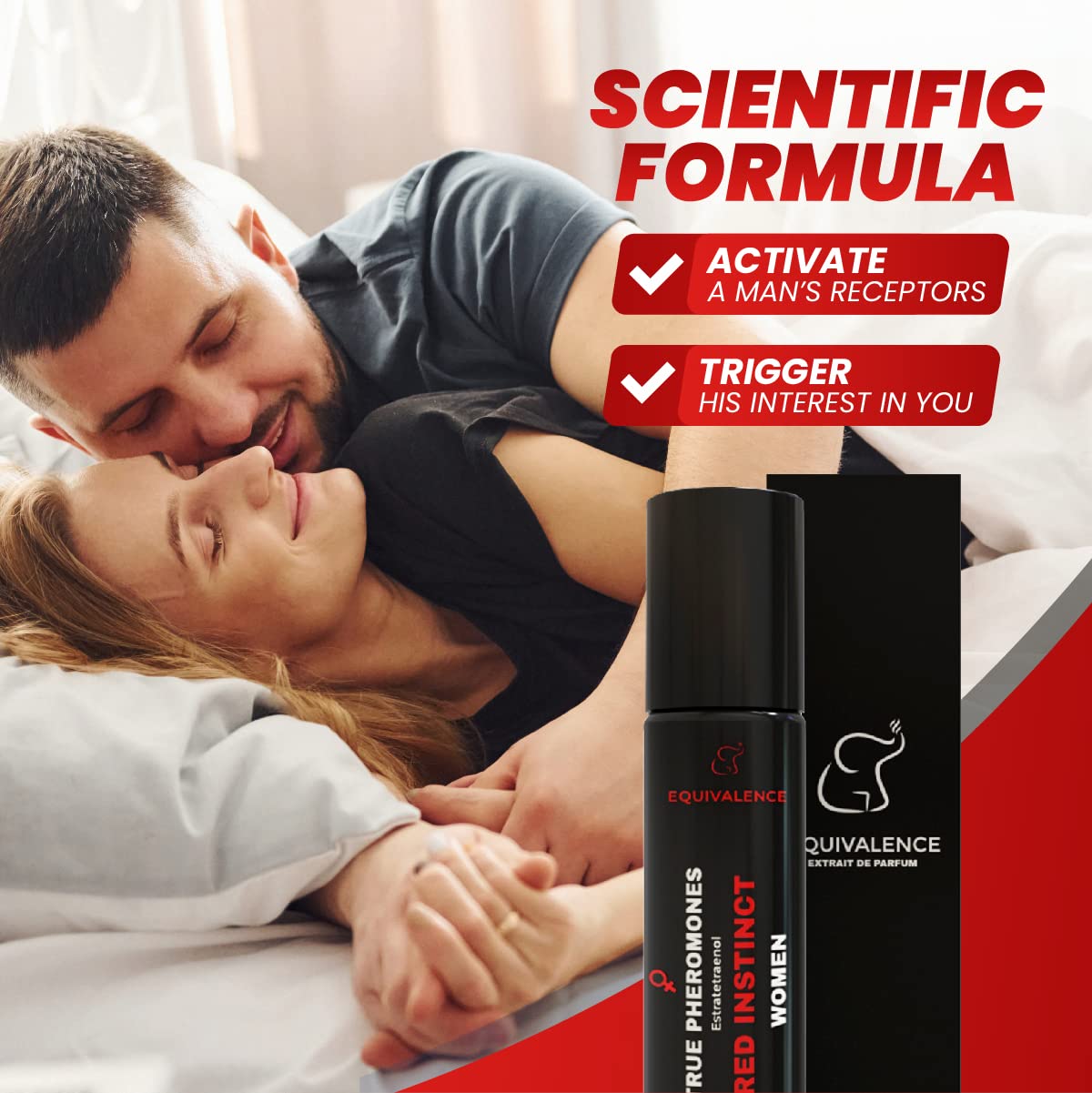 True Power Pheromones (Pure Estratetraenol) Red Instinct Women- Potent Pheromone Formulation- Botlle 0.3fl oz Roll-oN (Pheromones For Women)