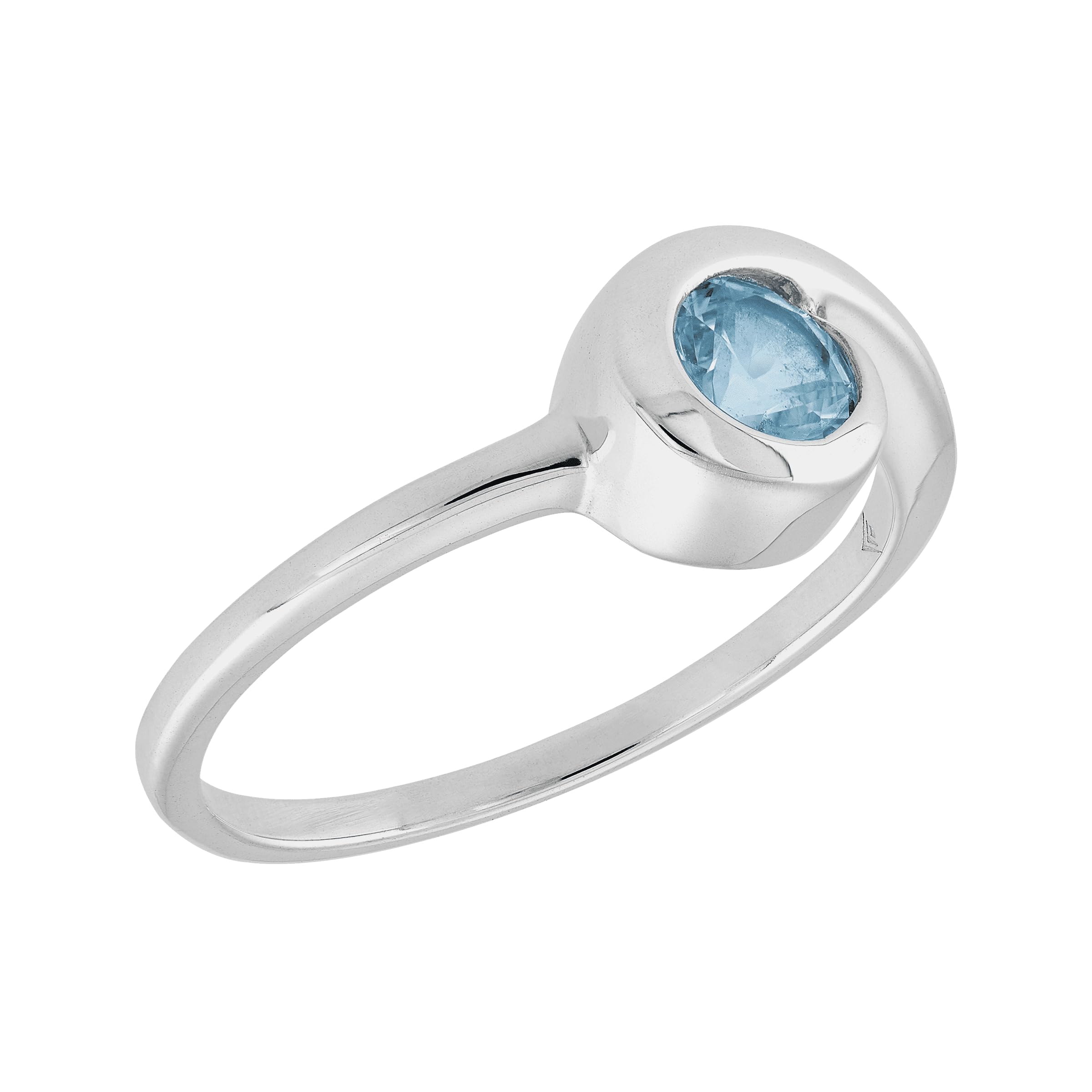 Silpada 'Another Trip Around the Sun' Created Aquamarine Ring in Sterling Silver, Size 5, Size 5
