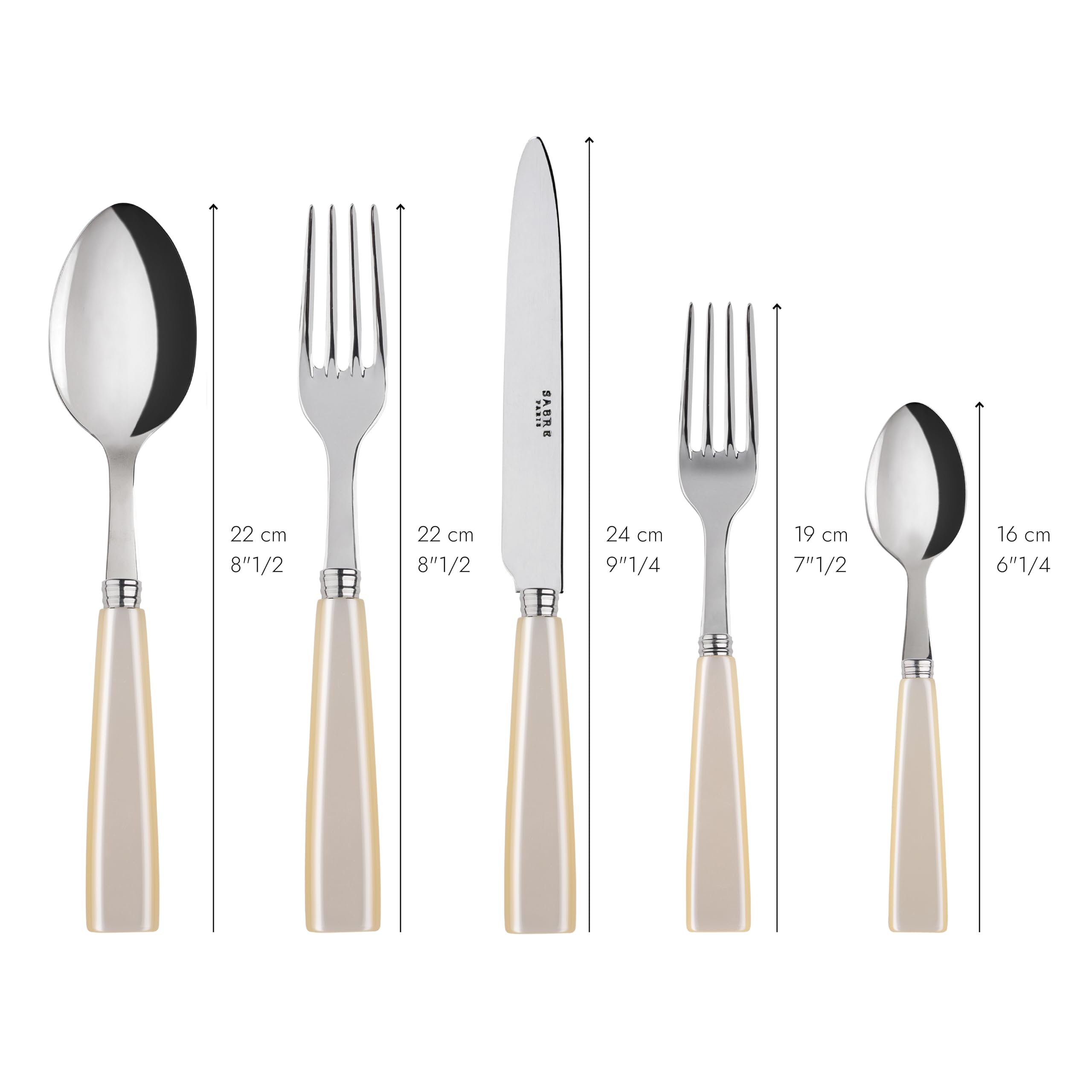 Sabre Natura 5-Piece Flatware Set White