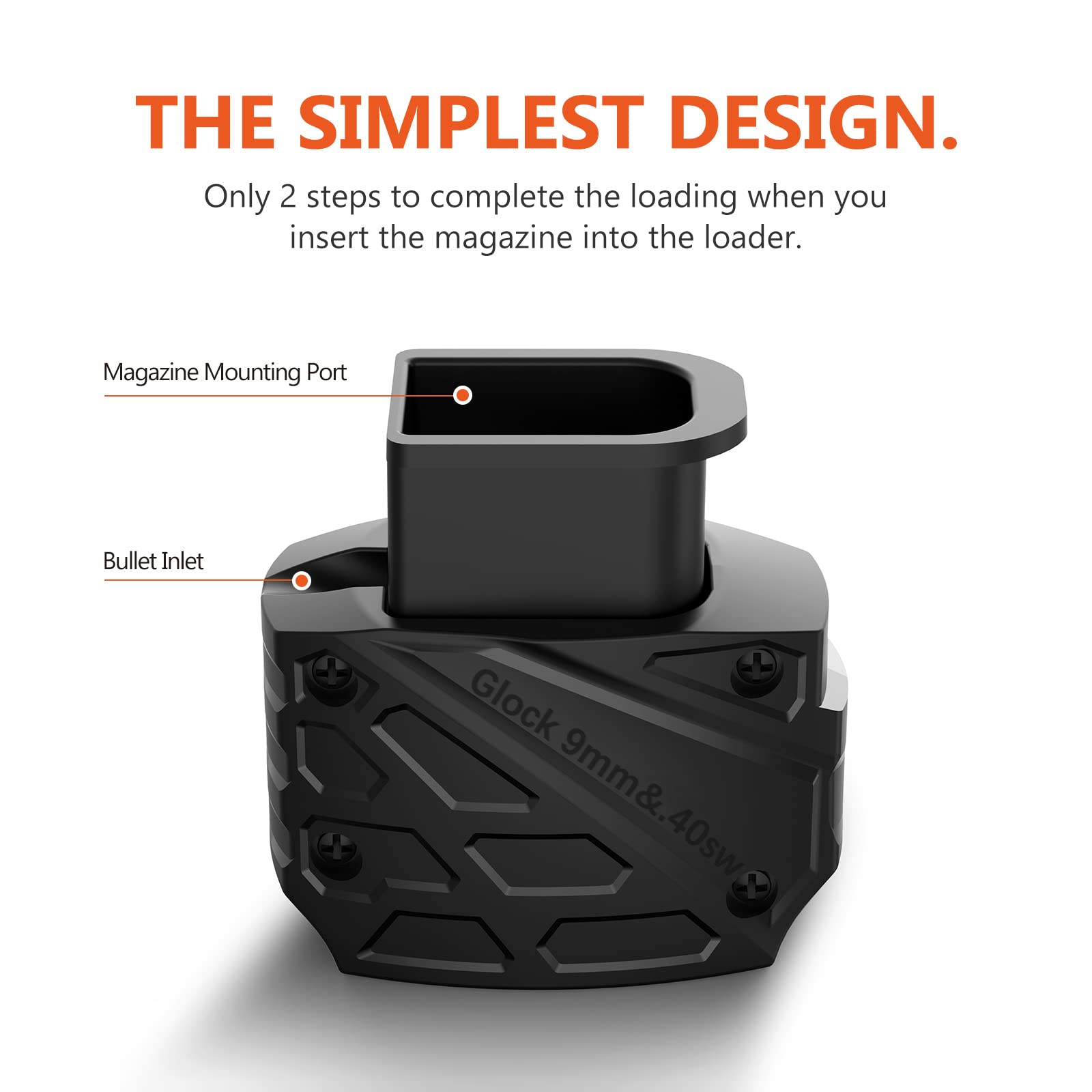 Ludex Magazine Speed Loader for Glock 9mm/.40.Fits Glock 17,18,19,22,23,24,26,27,34,35,45 and 47 (Black)