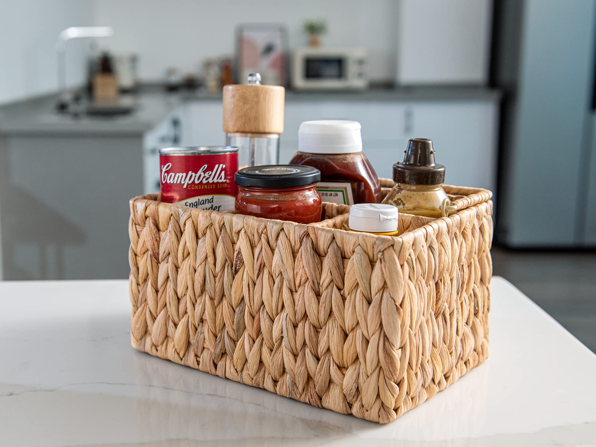 StorageWorks Small Wicker Baskets Wicker Flatware Organizer