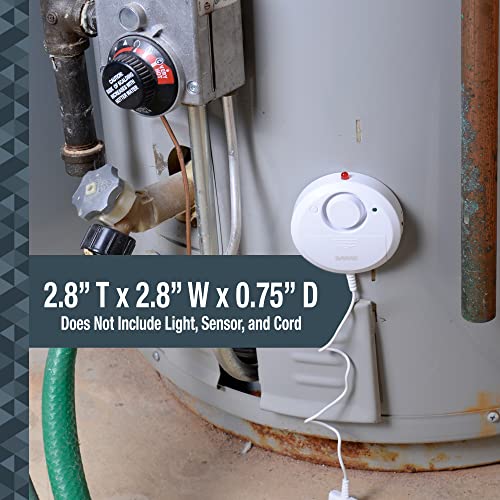 SABRE Water Leakage Alarm, 110 dB Alarm, Audible Up To 1,500-Feet (457-Meters), All Direction Water Sensor, High and Low Volume Settings, Battery Test Button