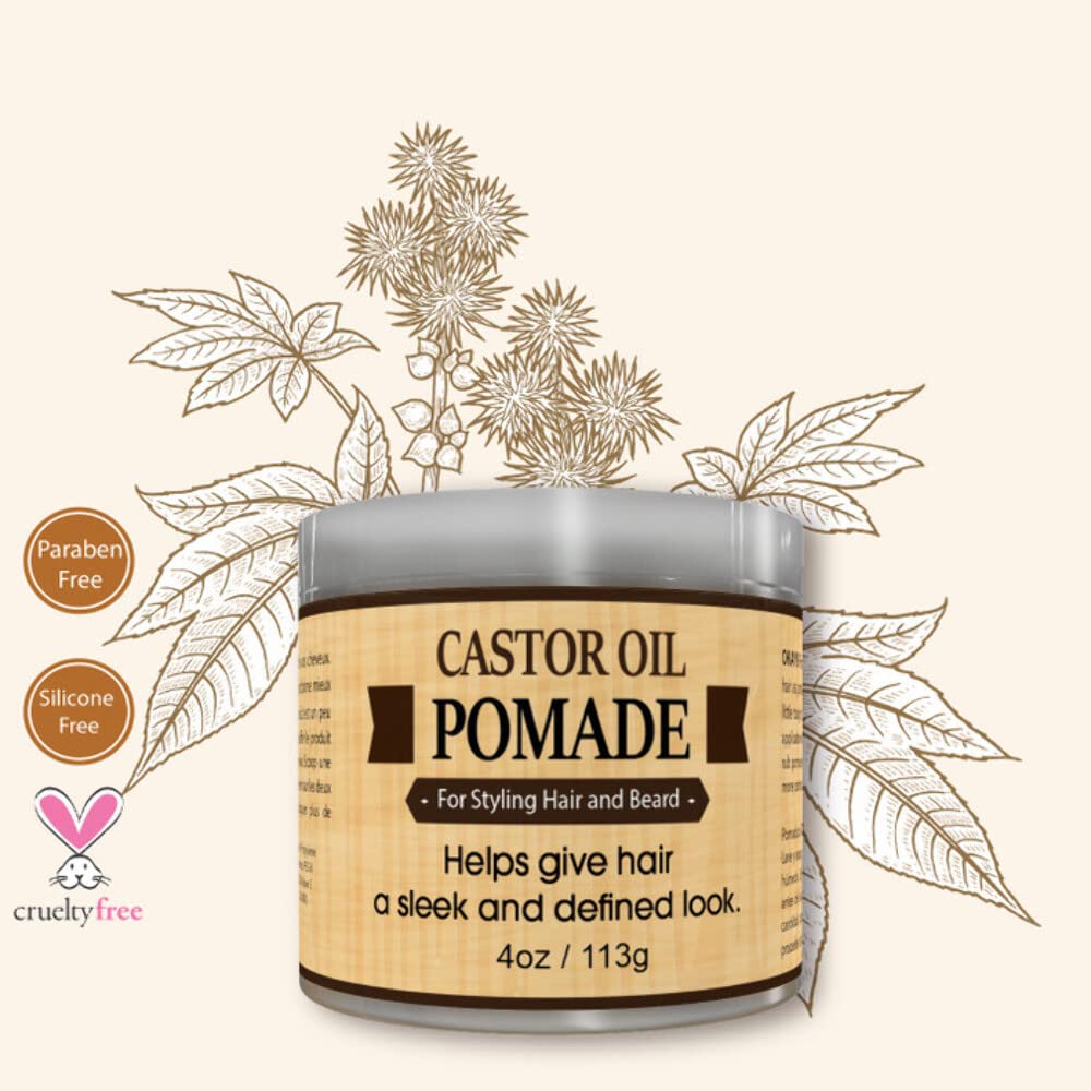 OKAY-MEN Castor Oil Beard and Hair Pomade 4oz