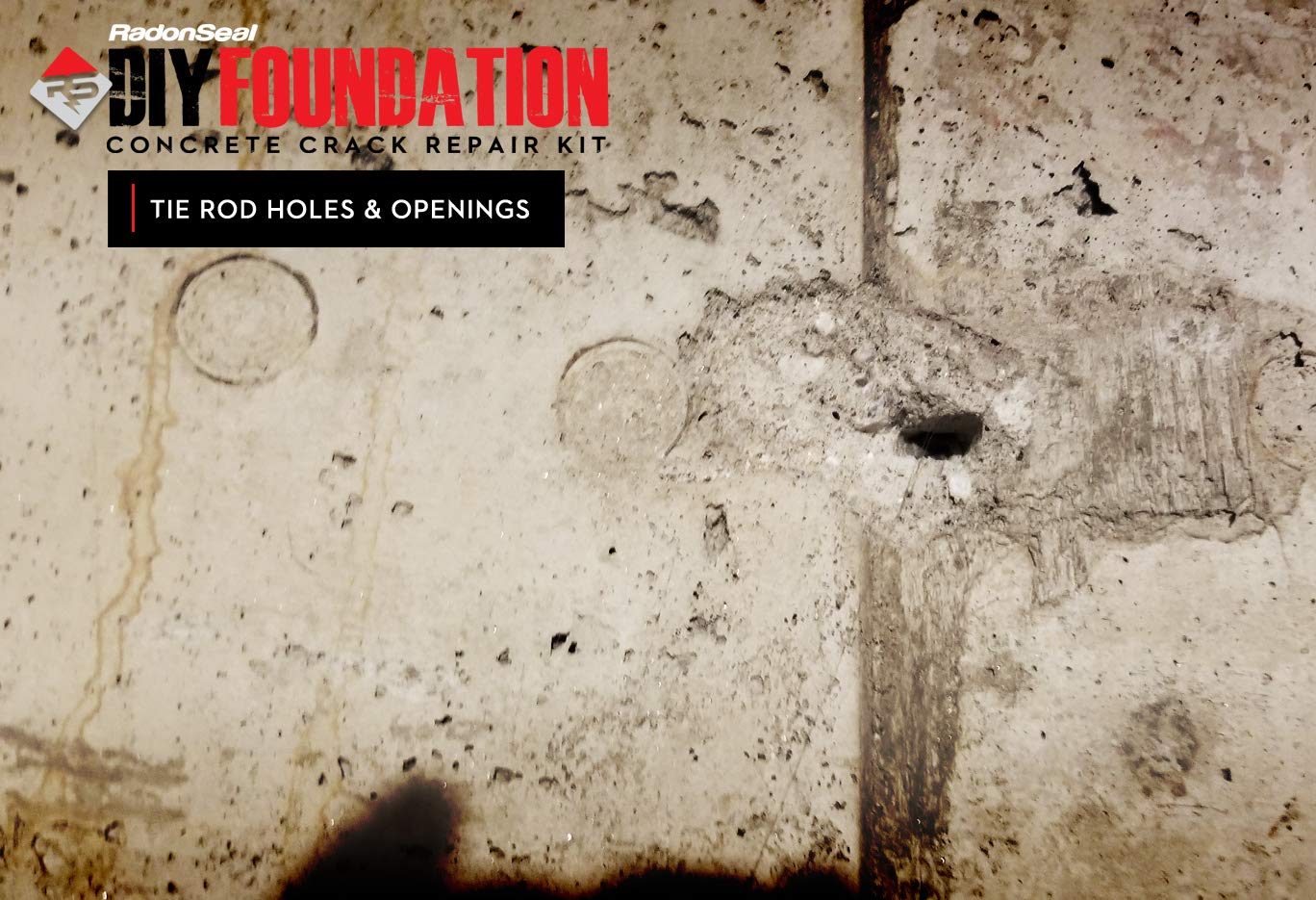 RadonSeal Concrete Foundation Crack Repair Kit (10 ft) - The Homeowner's Solution to Fixing Basement Wall Cracks Like The Pros!