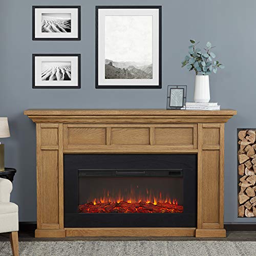 Real Flame White Alcott Landscape Electric Fireplace