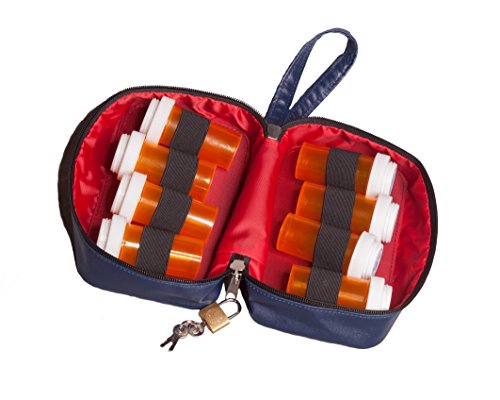 SafeTote Rx Portable Medication Lock Bag Prescription Will securely fit. Ideal for Daily Storage and Travel. Includes TSA #7 Lock.