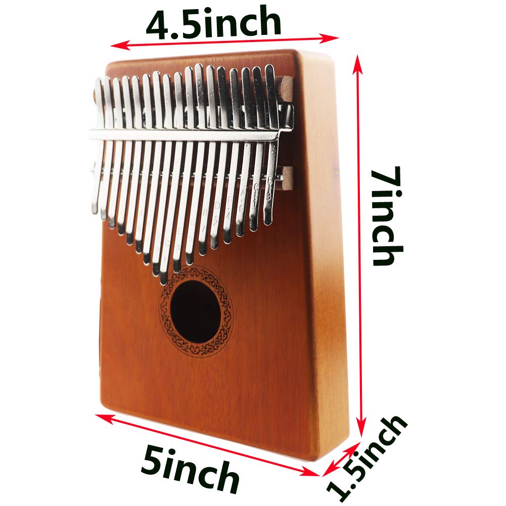Okoume Kalimba 17 keys Thumb Piano Finger Piano Musical Gift