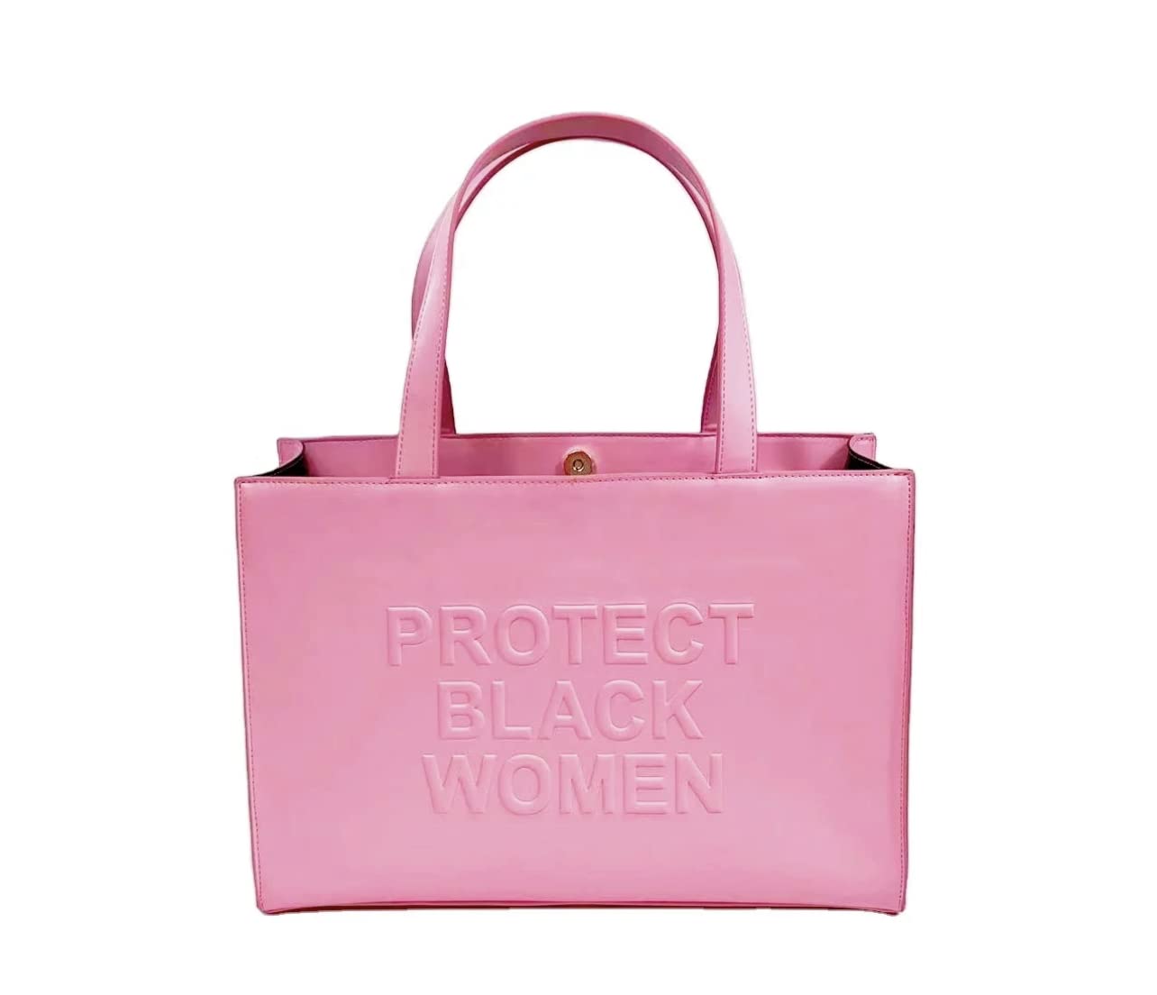 PROTECT BLACK WOMEN Large Tote (Black)