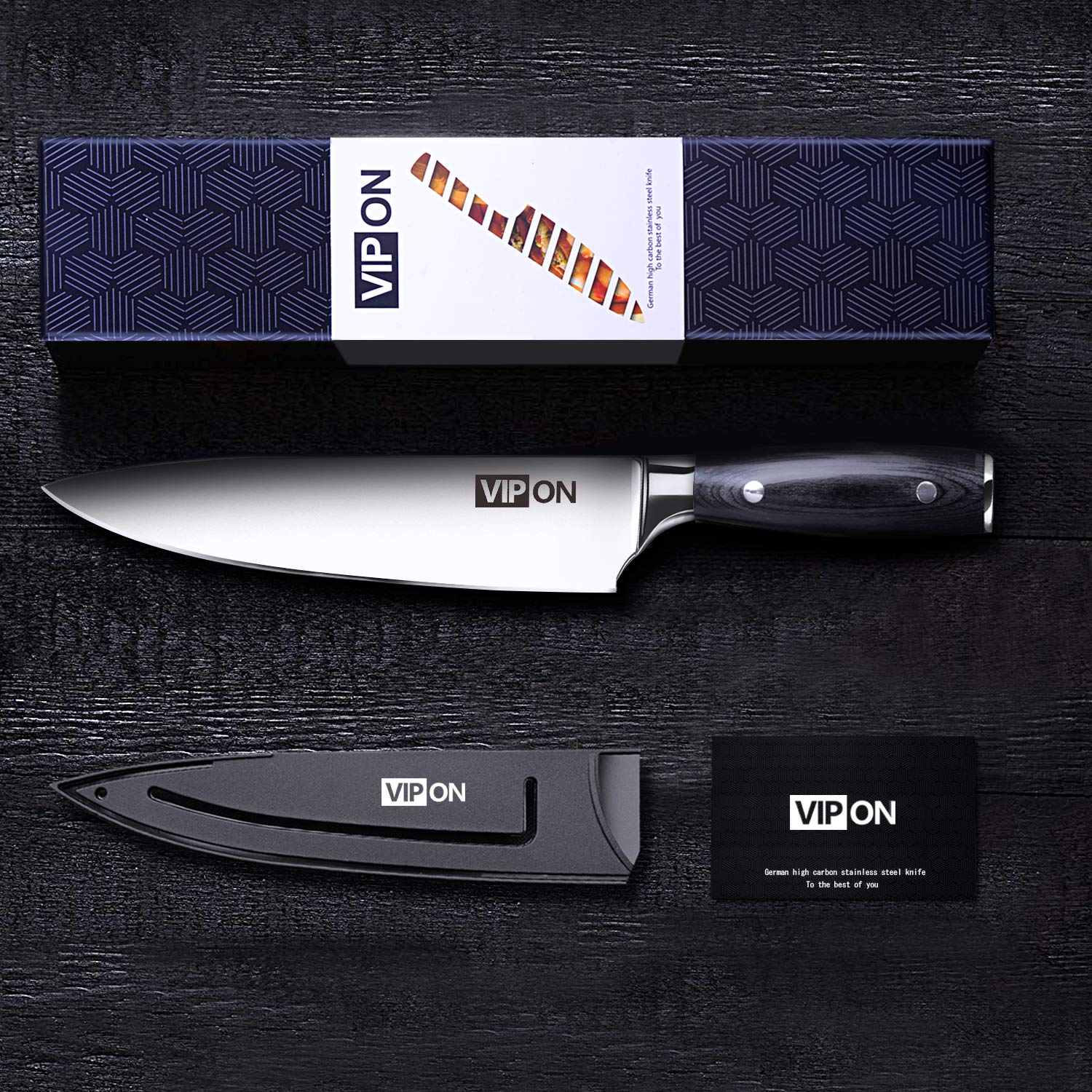 Soufull 8-inch Professional Japanese Chef Knife - High Carbon Stainless Steel Blade, Ultra-Sharp Edge, Ergonomic Handle - Perfect for Kitchen and Culinary Enthusiasts