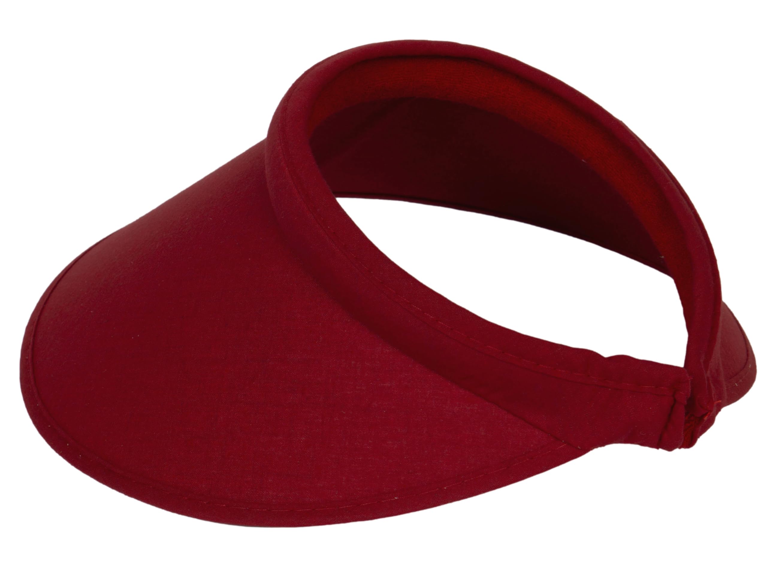 TOP HEADWEAR Women's Wide Brim Visor - Sports 5 Inch Wide Clip On Cap, Black