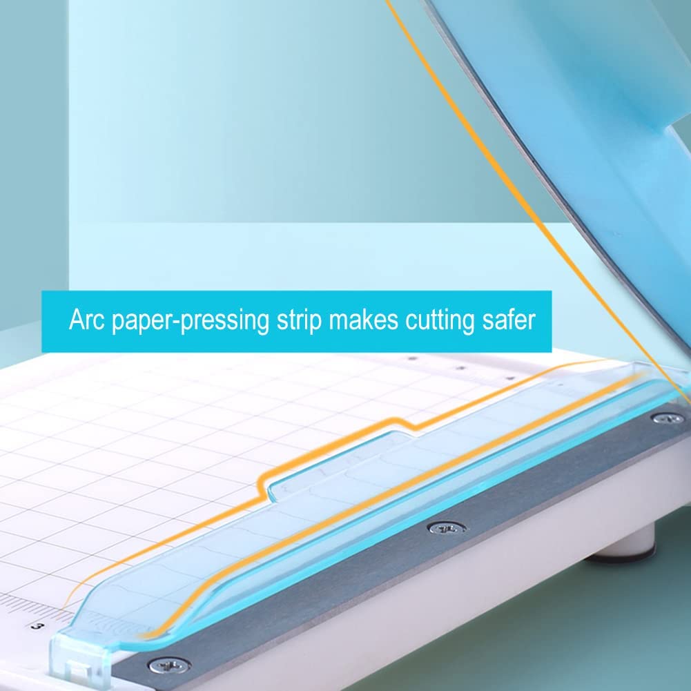 Paper Cutter Mini Paper Trimmer Guillotine Cutter 6 Inch (155mm) Grid Line Panel Scale Paper Cutter for Craft Paper Photos Cards Scrapbooking Office Home Supplies