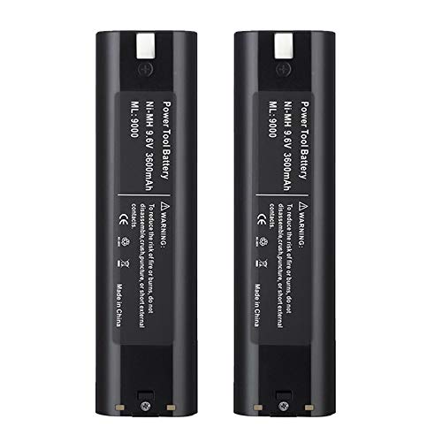 TOPBATT 3.6Ah Replacement Battery Compatible with Makita 9.6V Battery 9000 9001 9002 9033 9600 193890-9 192696-2 632007-4 2Pack