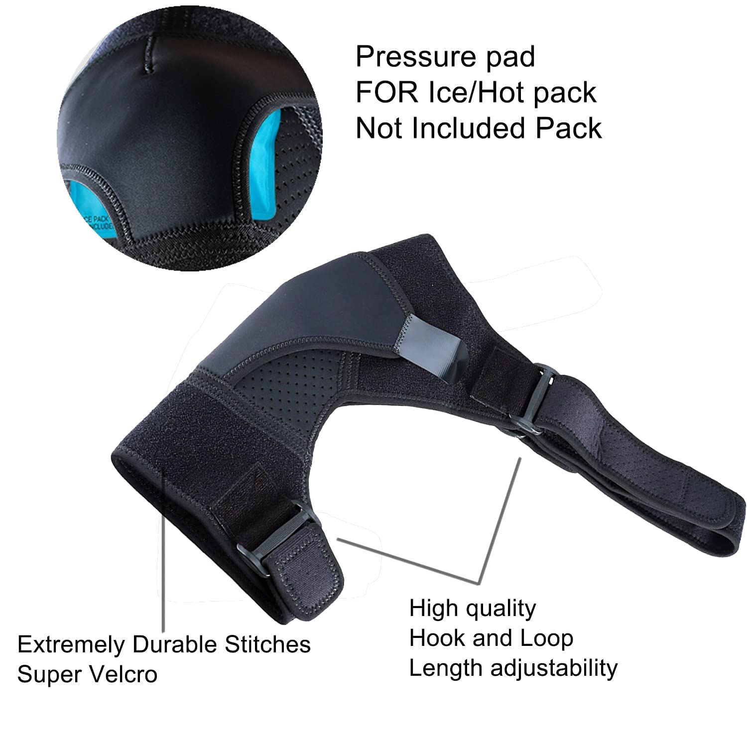 Shoulder Brace for Women & Men - for Torn Rotator Cuff Support Recovery Shoulder Stability,One Sizes - Adjustable Sleeve Wrap for Shoulder Recovery
