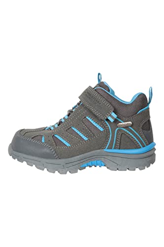 Mountain Warehouse Drift Junior Kids Hiking Boots - Waterproof Shoes Grey Kids Shoe Size 12 US